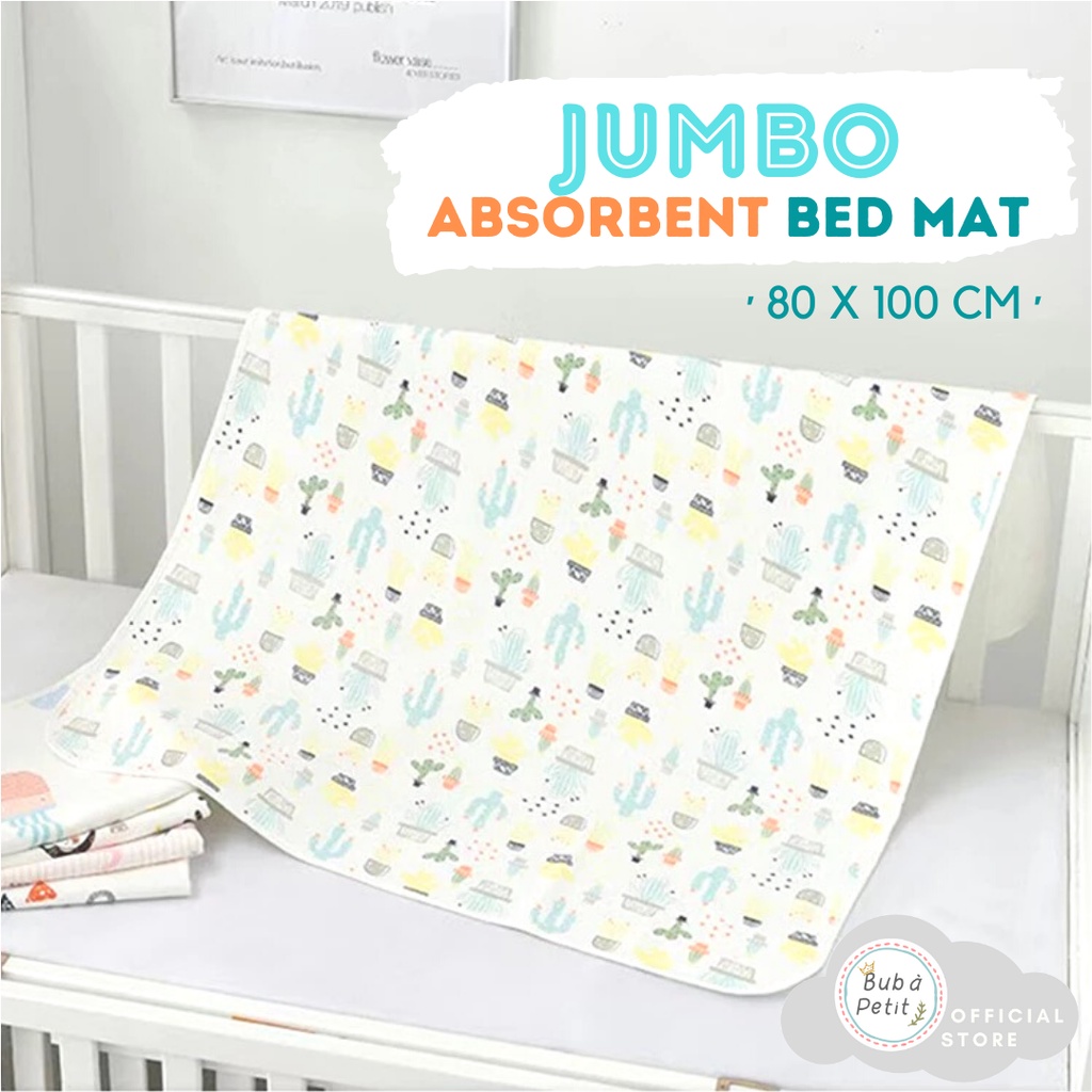 Organic Large Absorbent Washable Bedmat Baby Waterproof Crib Diaper Mat ...