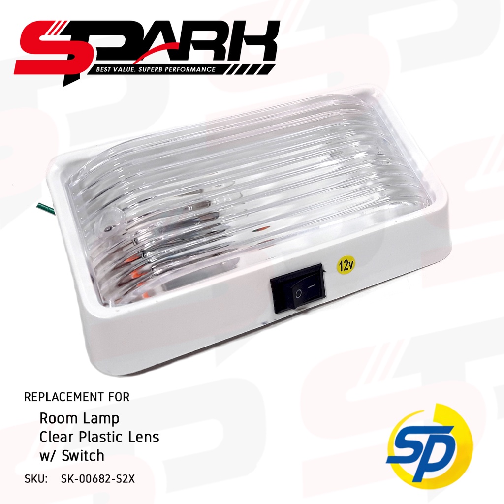 Car Interior Room Lamp Clear Plastic Lens w/ Switch | Shopee Philippines