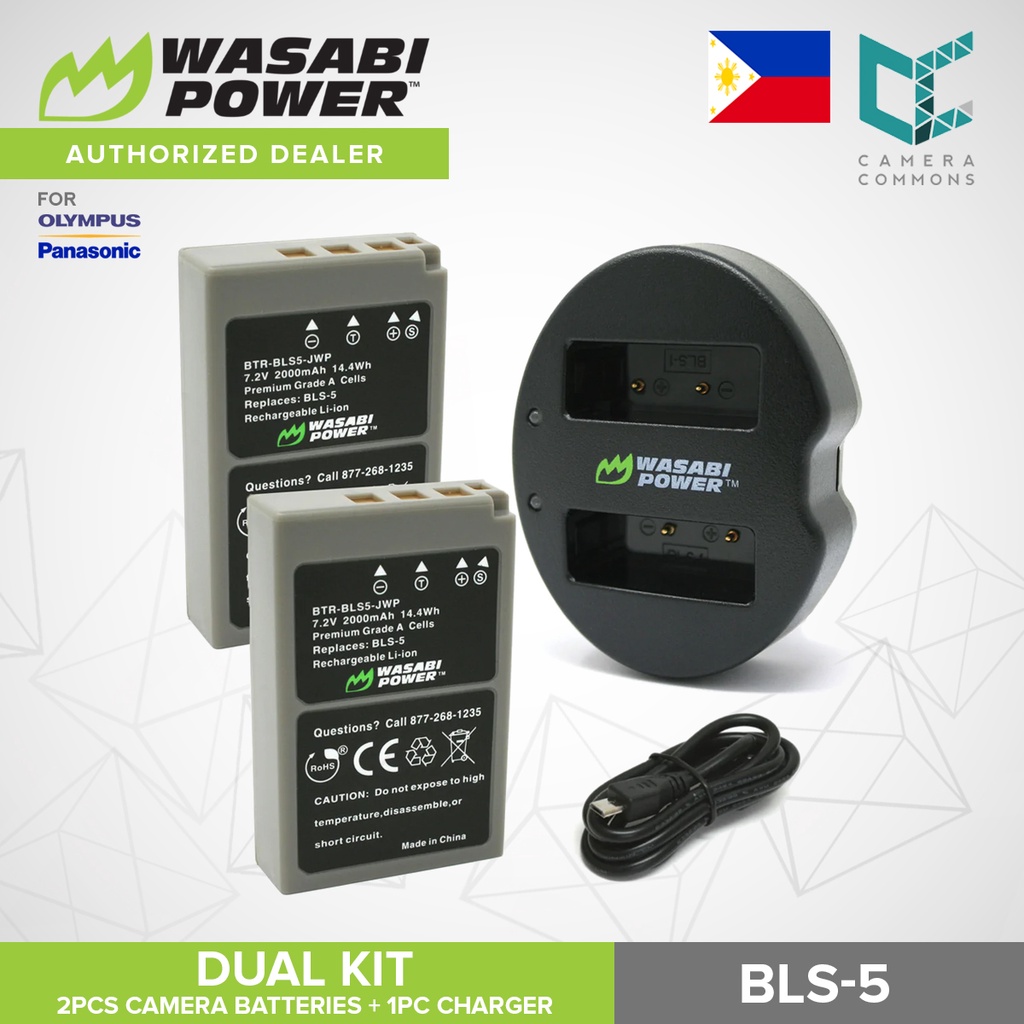 BCS-5 Battery Charger 2x Battery For OLYMPUS PEN E-PL2 BLS-5 PS-BLS5 ...