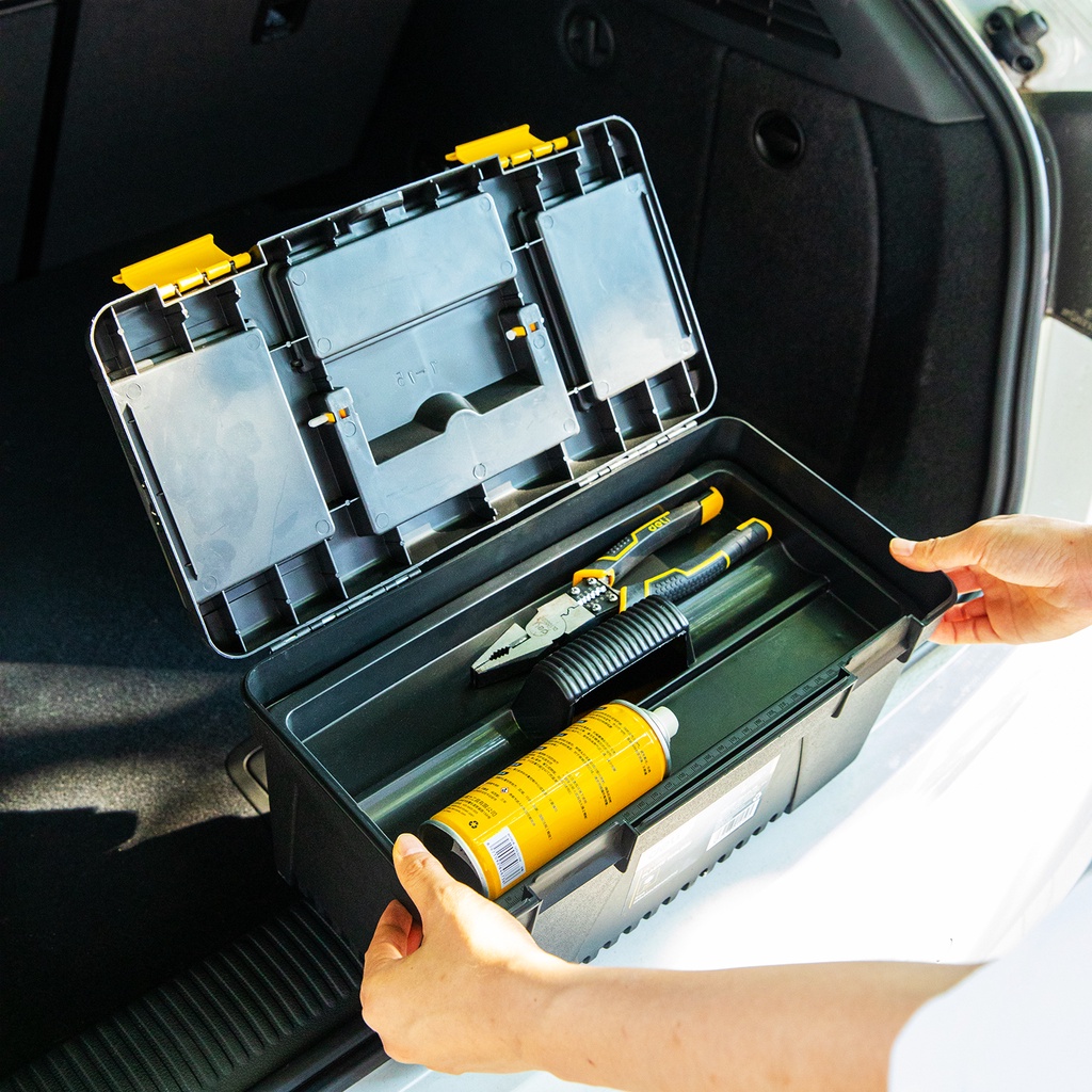 Deli (12/13/14/15 Inch) Tool Box Heavy Duty Plastic Tool Storage Box ...