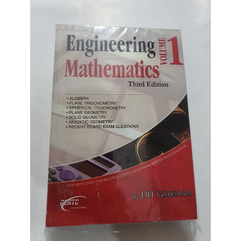 Engineering Mathematics volume 1 By Gillesania | Shopee Philippines