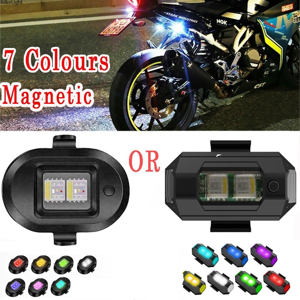 3/4/7 Colors Motor Bikes Modified Drones Aircraft Strobe Light Magnetic Rechargeable Flashing ...