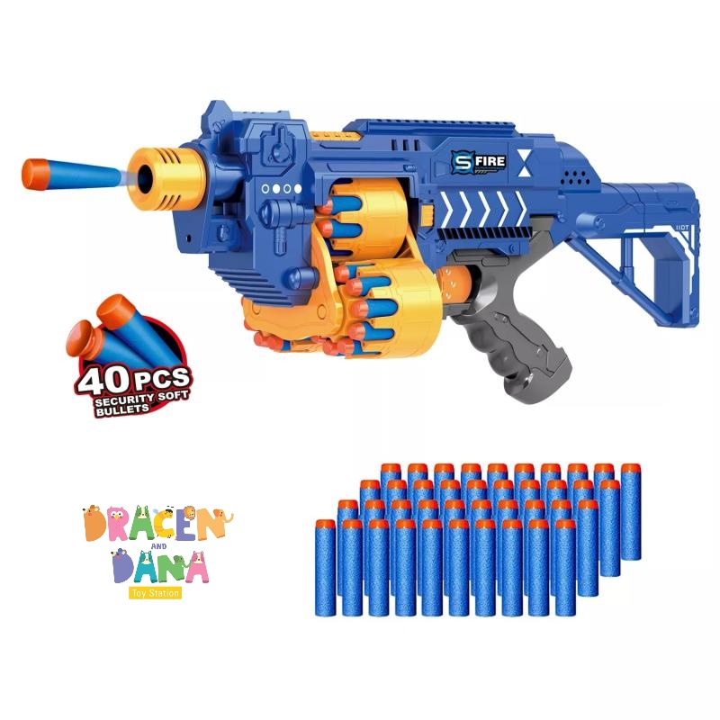 Epic Rage Triple Barrel Semi Auto Soft Bullet Gun Series Toys for Kids ...