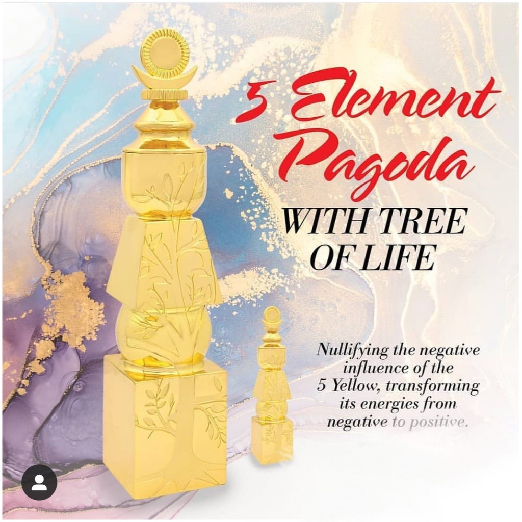 FIVE 5 ELEMENT PAGODA with Tree of Life Fengshui Display Item | Shopee ...