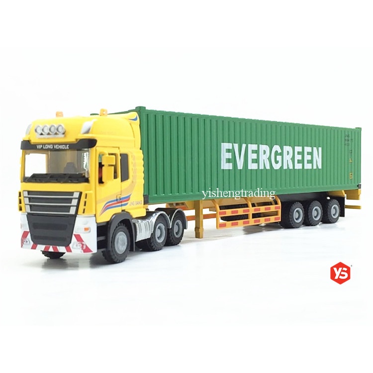 DL1:50 scale diecast car container truck kline, maersk, msc,evergreen ...