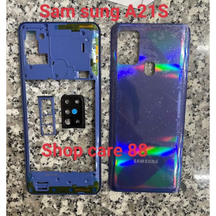 Genuine SAM SUNG A21S CASE SET (including back + side + sim tray + cam ...