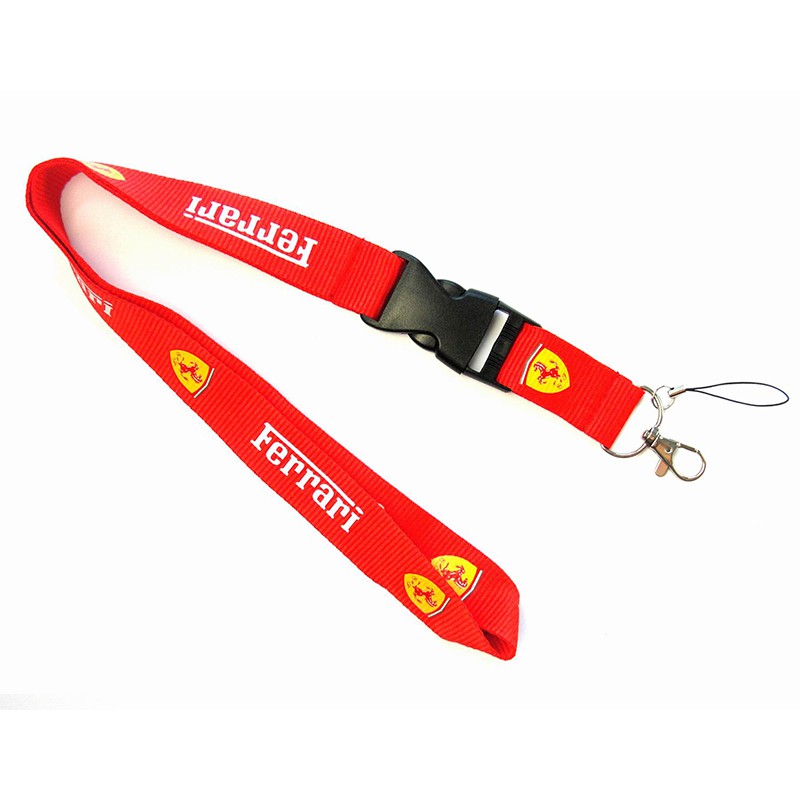 50 Red Ferrari with Red Letters Lanyard Neck Straps for Meeting Key ...
