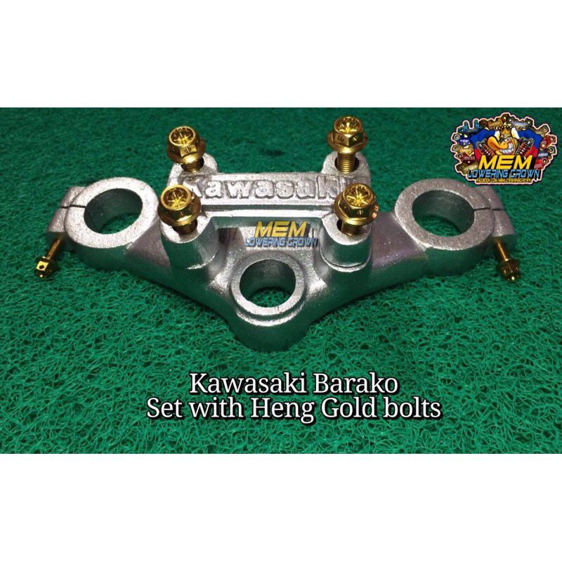 kawasaki barako lowering crown set with heng gold bolts | Shopee ...