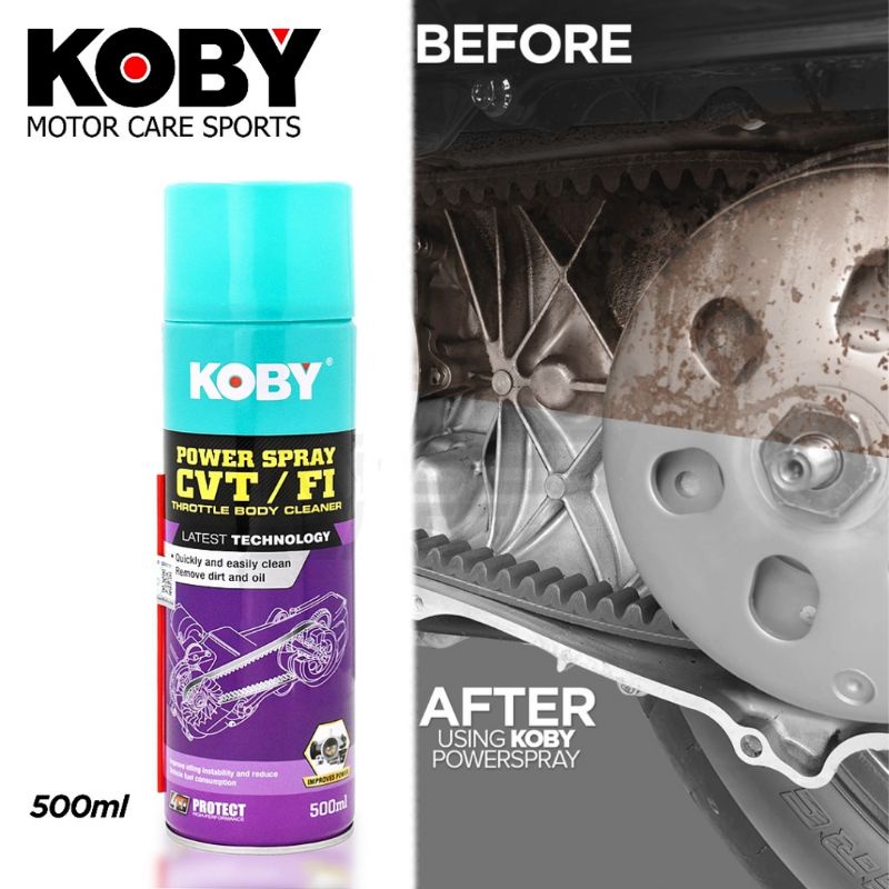 KOBY Power Spray CVT/FI Throttle Body Cleaner in 600ml 450ML | Shopee ...