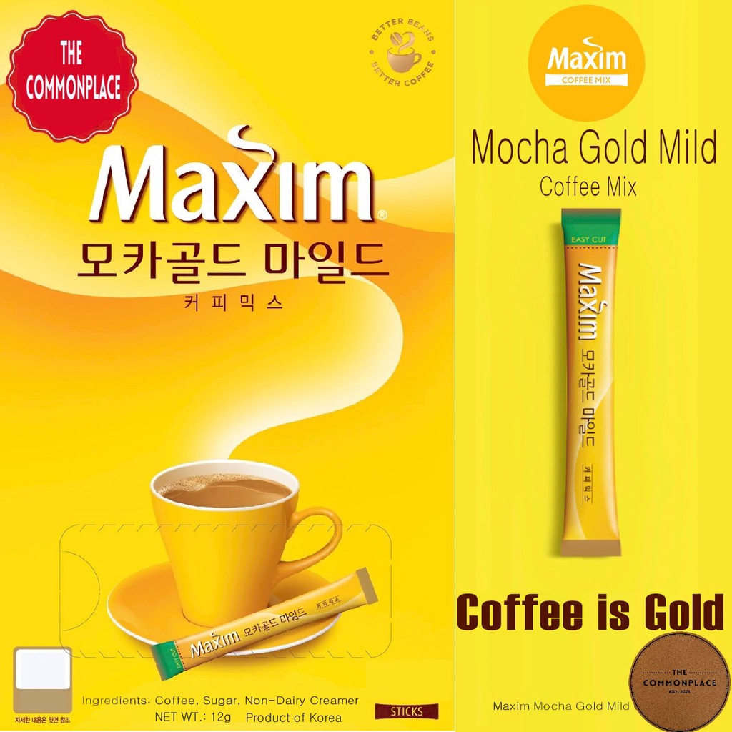 Maxim Mocha Gold Mild Coffee Mix 12g/Natural Flavor and Aroma/Freebie ...