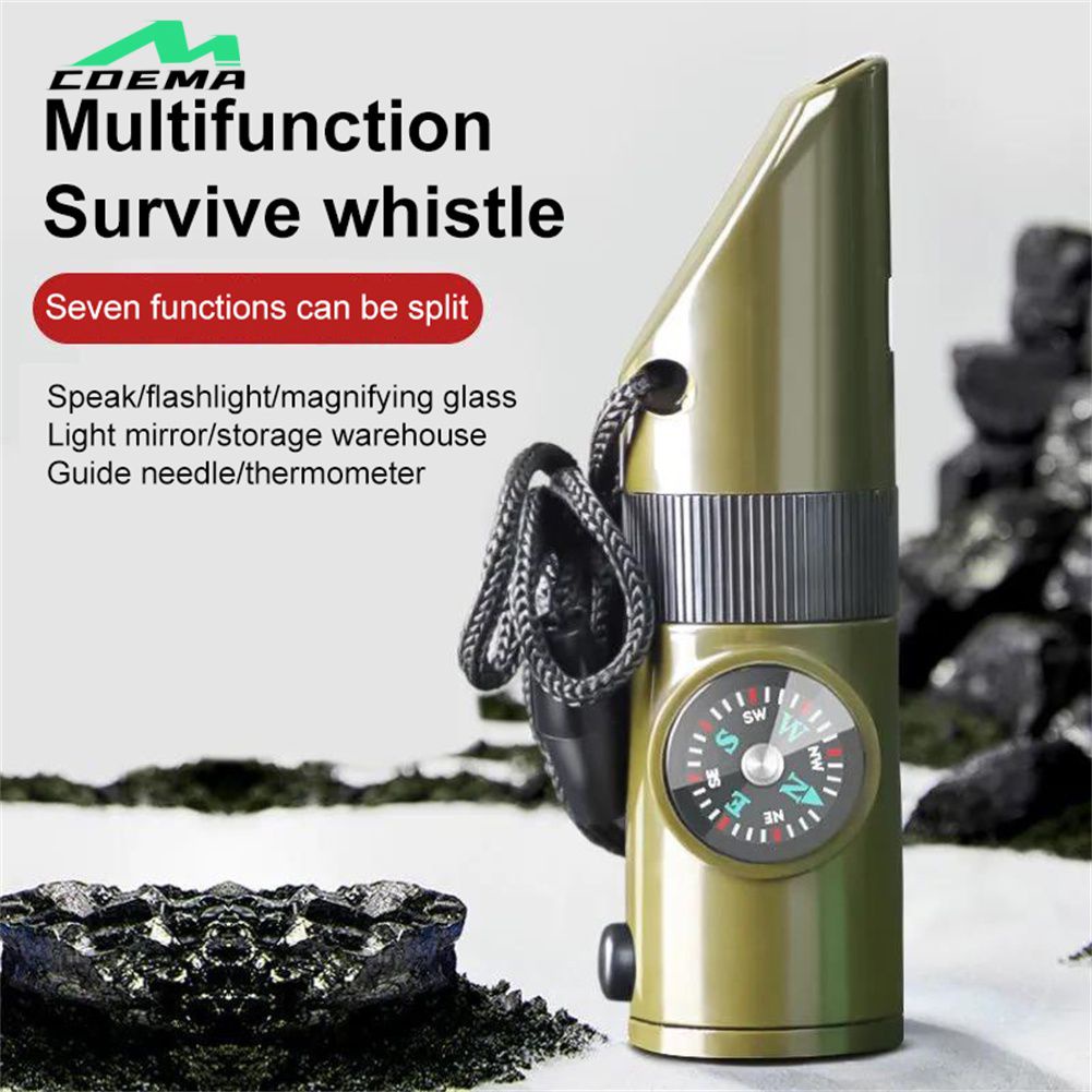 Outdoor Seven-in-one Multi-function Whistle Survival Whistle Life ...