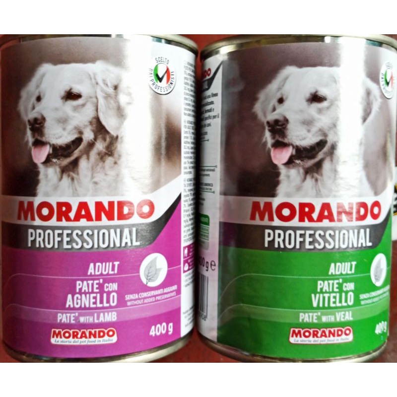 Morando Professional Organic Pate Veal Dog Food in Can 400g | Shopee ...