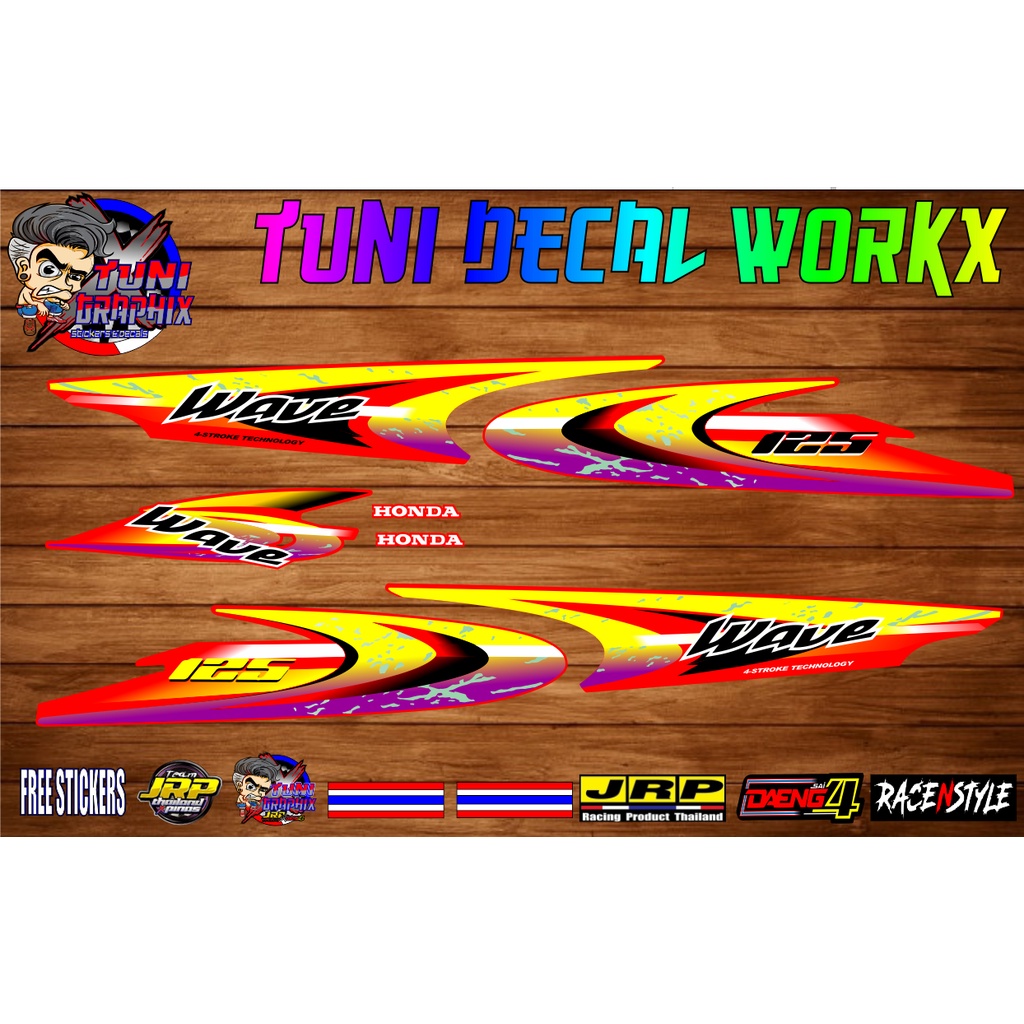 HONDA WAVE 125 S THAI STOCK DECAL w/ freebies | Shopee Philippines