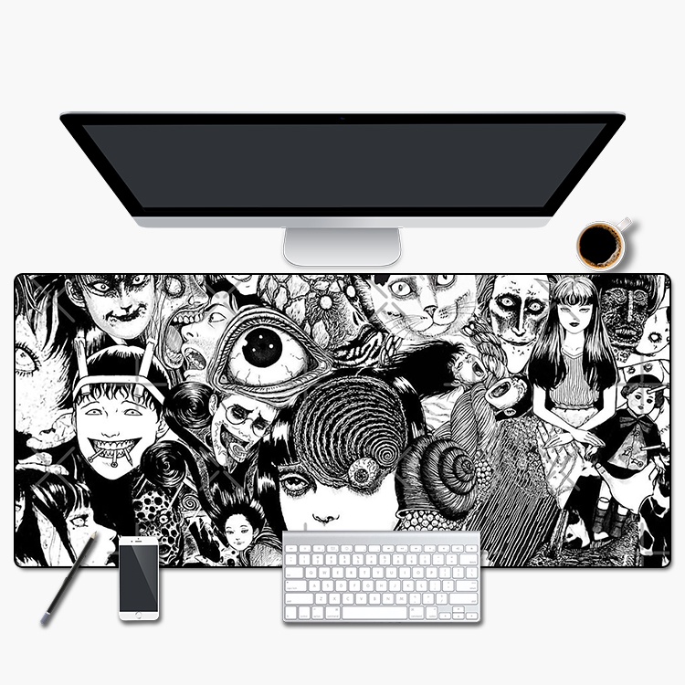 Junji Ito Horror Customized laptop Gaming mouse pad Large Mouse Pad ...