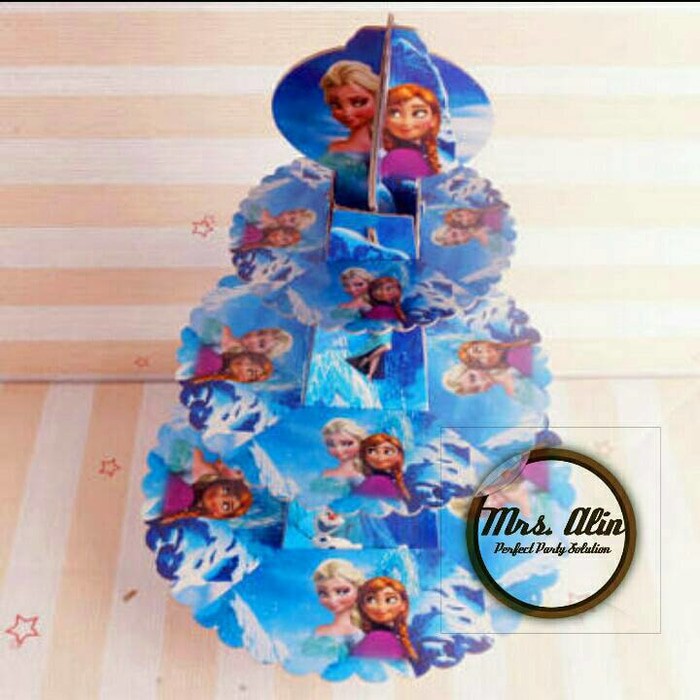 Frozen Cup Cake Stand / Frozen Cake Stand / 3 Tier Cake Stand | Shopee ...