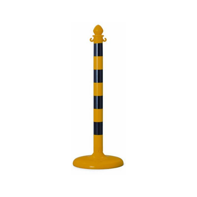 2PCS Traffic Post Bollard Post Delineator Post Yellow/Black Striped ...