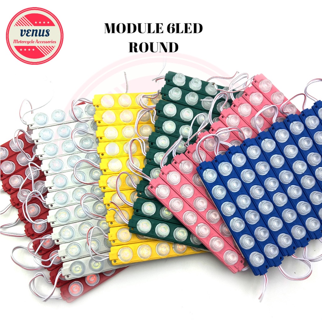 Venus Car Motorcycle 6 LED Round Light Module 12VDC Waterproof, No ...