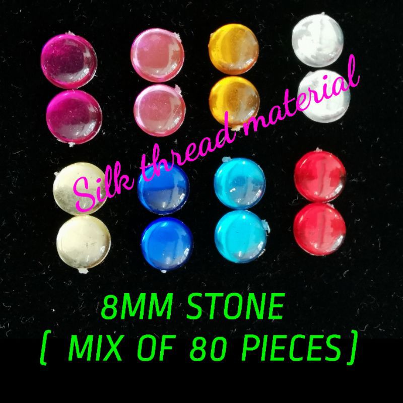 8mm mix color stone ( 80 pcs) | Shopee Philippines