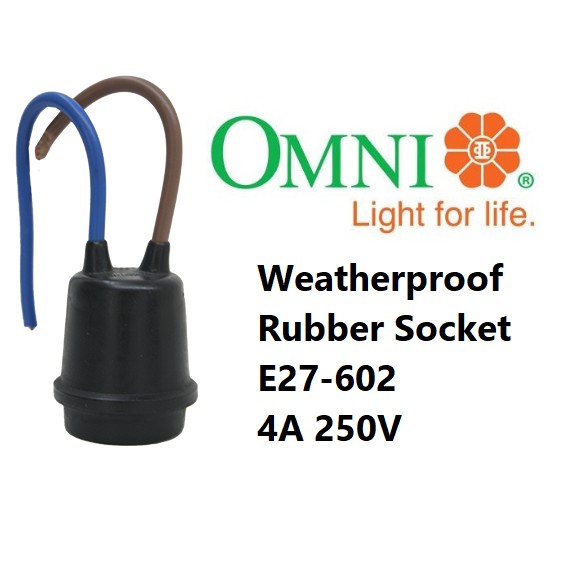 Omni Weatherproof Rubber Socket E27-602 4A 250V | Shopee Philippines