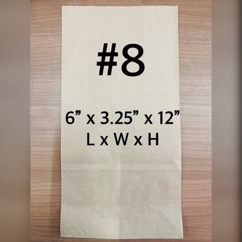 50pcs & 100pcs Brown Supot Kraft Bag Pastry 50GSM paper Bag | Shopee ...