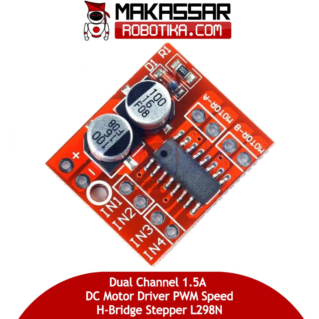 Dual Channel DC Motor Driver PWM Speed H-Bridge Stepper L298N Module ...