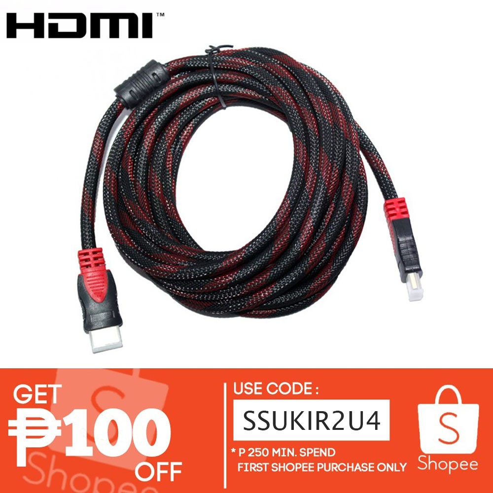 1.5M/3M/5M/10M/High Speed HDMI Cable V1.4 3D Full HD 1080P | Shopee ...