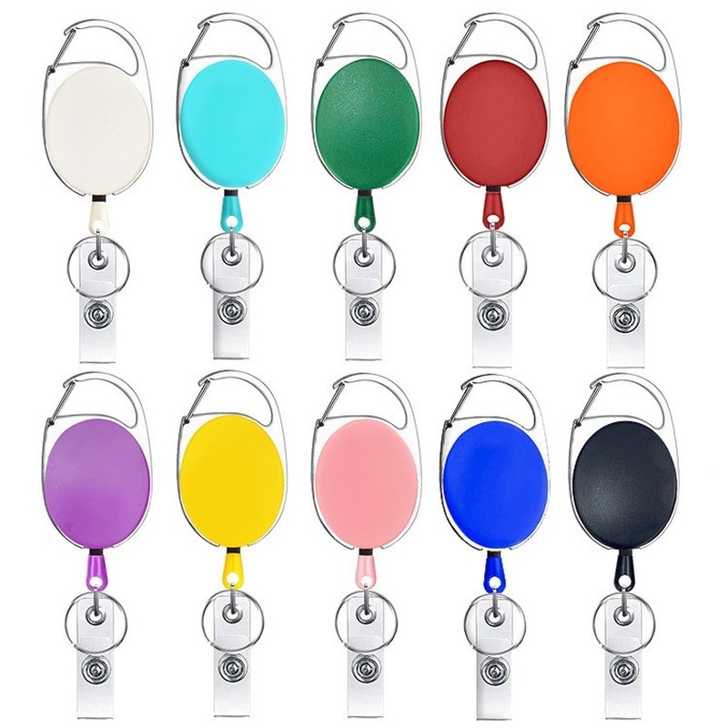 1pcs Staff Work Card Holder Clip Women Men Simple Key Ring Retractable ...