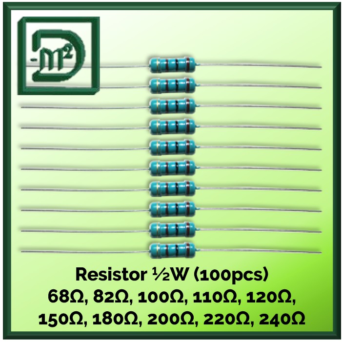 Resistor 1/2W 68Ω to 240Ω (100pcs) | Shopee Philippines