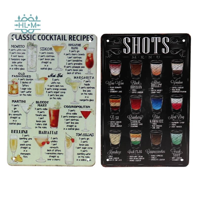 Cocktail Signs,Cocktail Bar Sign,Vintage Bar Metal Sign Signs,Plaque ...
