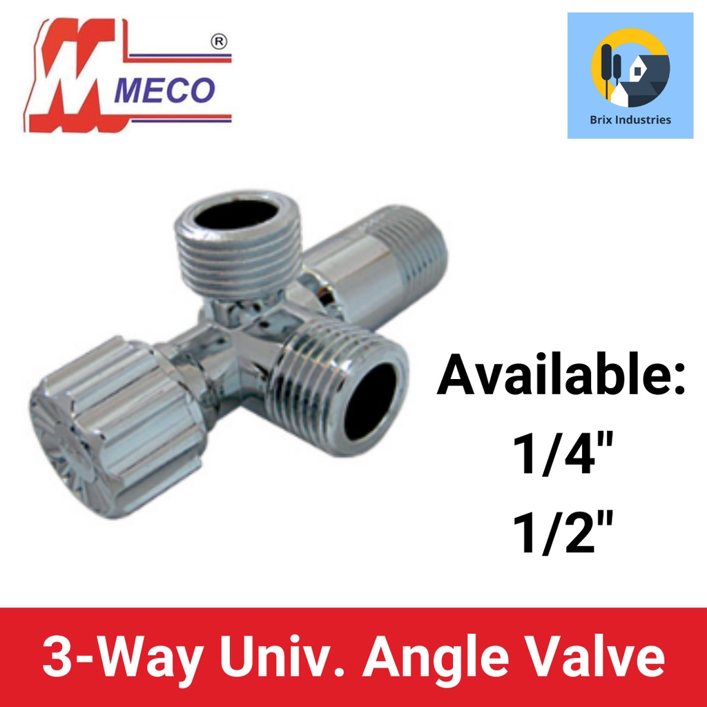Meco 3-Way Universal Angle Valve 1/4" and 1/2" Brix Industries Manila ...