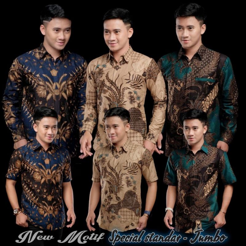 PRIA Batik Men Long Sleeve Batik Rezz Art Garuda motif Size M L XL XXL ...