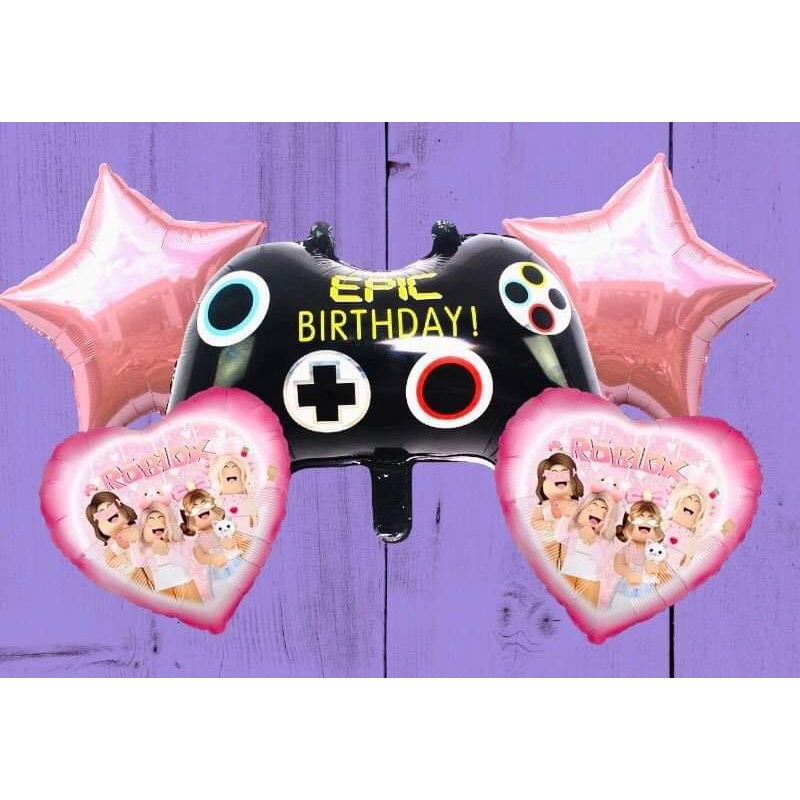 5in1 Roblox Girls Balloons | 5pcs in 1pack | Roblox Theme Party Foil ...