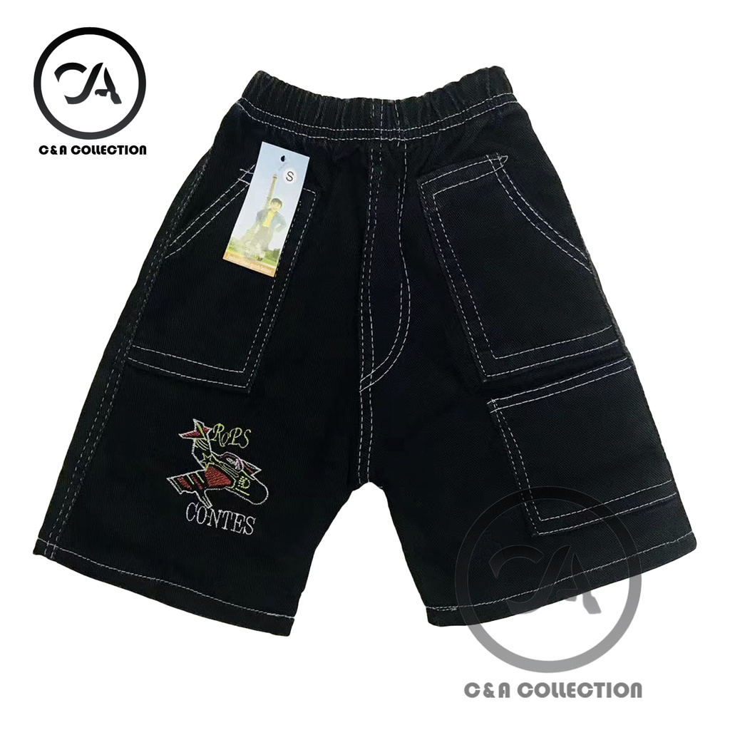 C&A Collection- Kid Denim short Garterized with pockets RANDOM COLOR ...