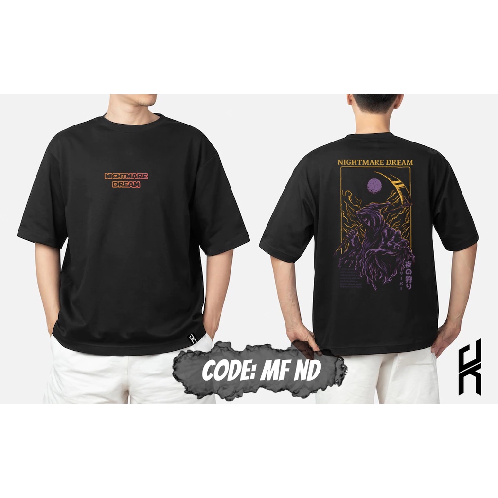 NIGHTMARE DREAM STREET WEAR BACK-TO-BACK PRINT A3 (UNISEX) | Shopee ...