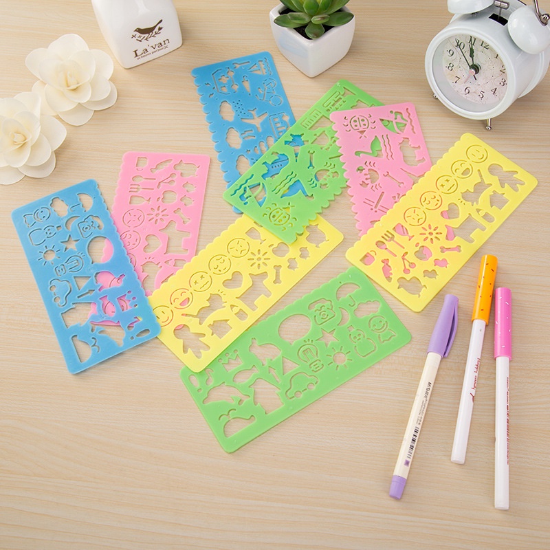 Children Sketch Ruler Art Painting Drawing Ruler School Supplies ...