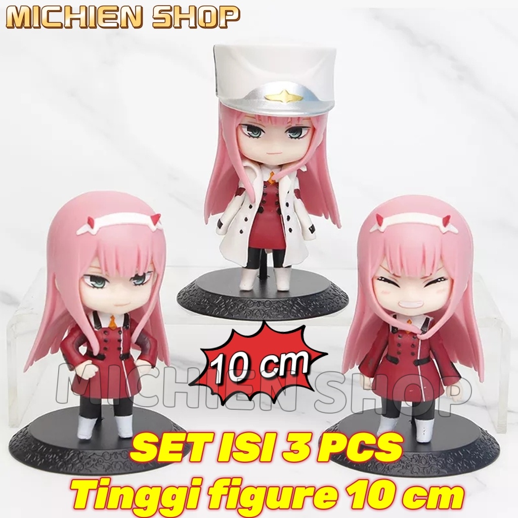 Toy Figure 10 cm DARLING In The FRANXX Zero Two PVC Anime set of 3 pcs ...