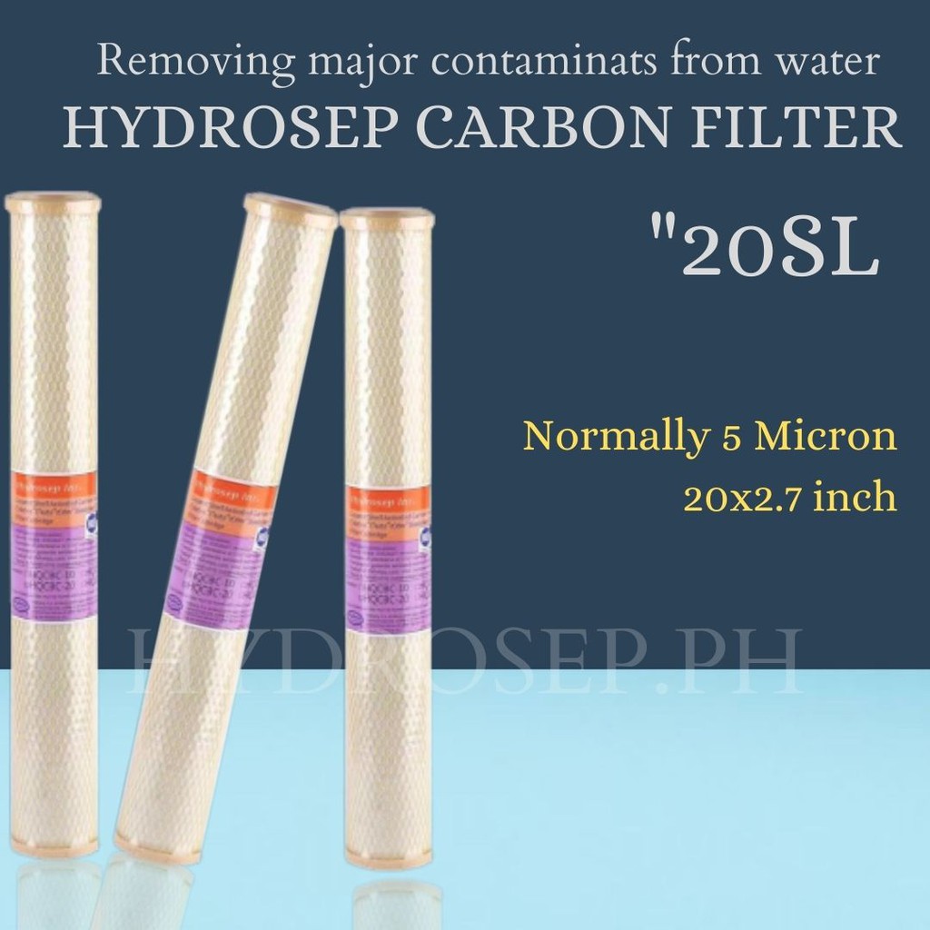 20SL Hydrosep Activated Carbon Filtration Filter Black CTO 20” Slim ...