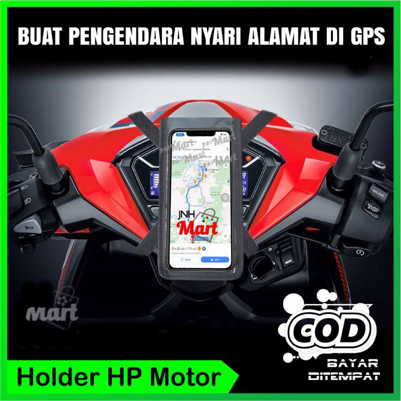 HP LAYAR Waterproof Touch Screen Motorcycle Cellphone Bag Gojek shopeefood Grab Holder ...