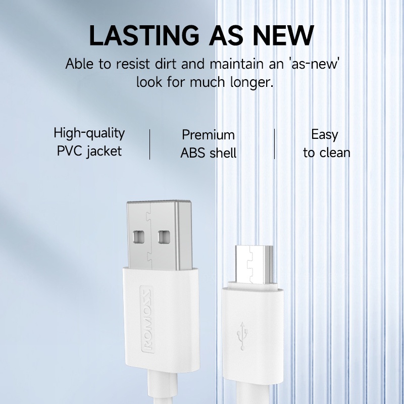 MORUI Romoss CB05A 1M Micro USB Cable 3A Fast Charge Cable Upgraded Version 480Mbps Mobile Cable ...