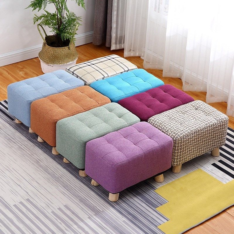 Home Stool Stool Home a Block of Wood Or Stone Sofa Stool Fashion ...