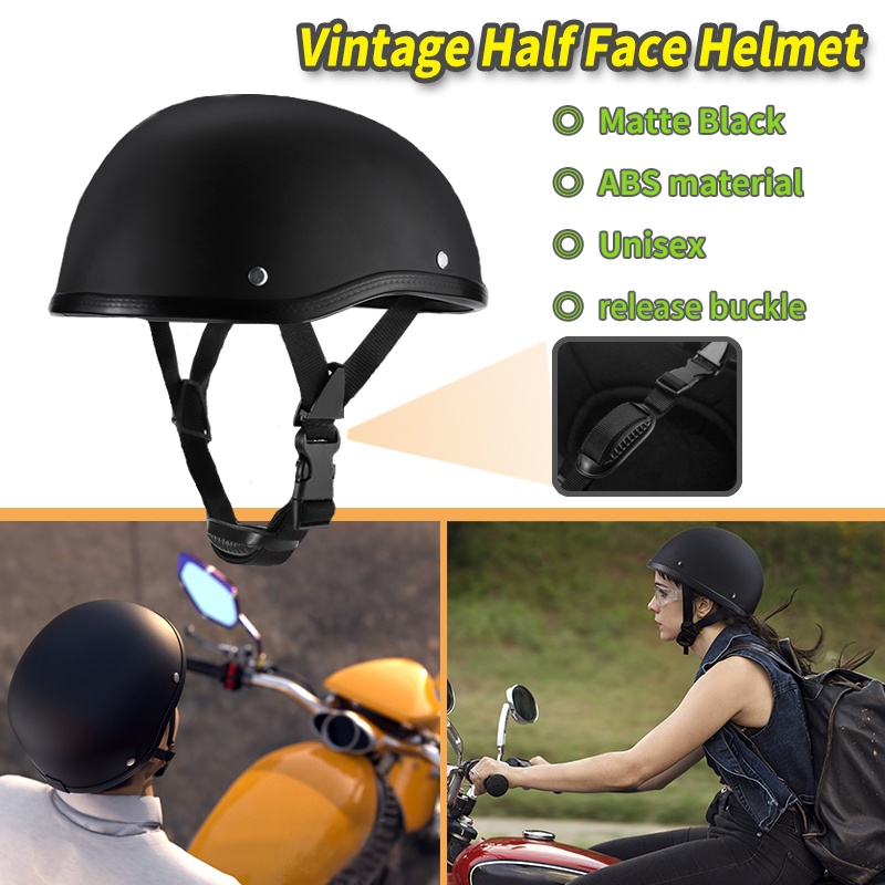 PMShop Hot Skull Cap Motorcycle Helmet Vintage Half Face Helmet Retro ...
