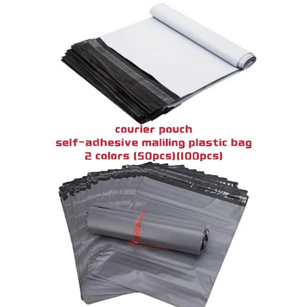 plain white and light black courier pouch plastic bag self-adhesive ...
