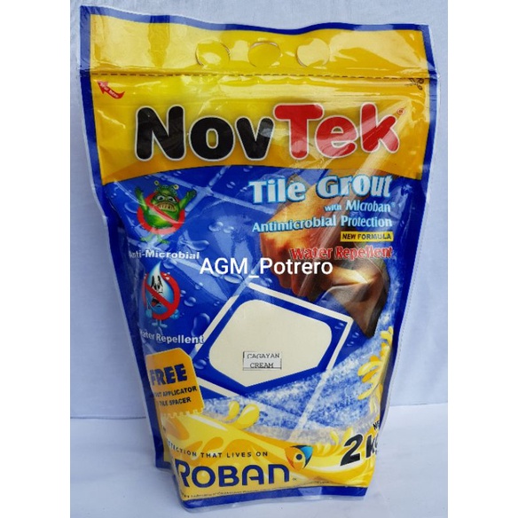 NOVTEK TILE GROUT CAGAYAN CREAM ( 2Kg PER PACK ) | Shopee Philippines