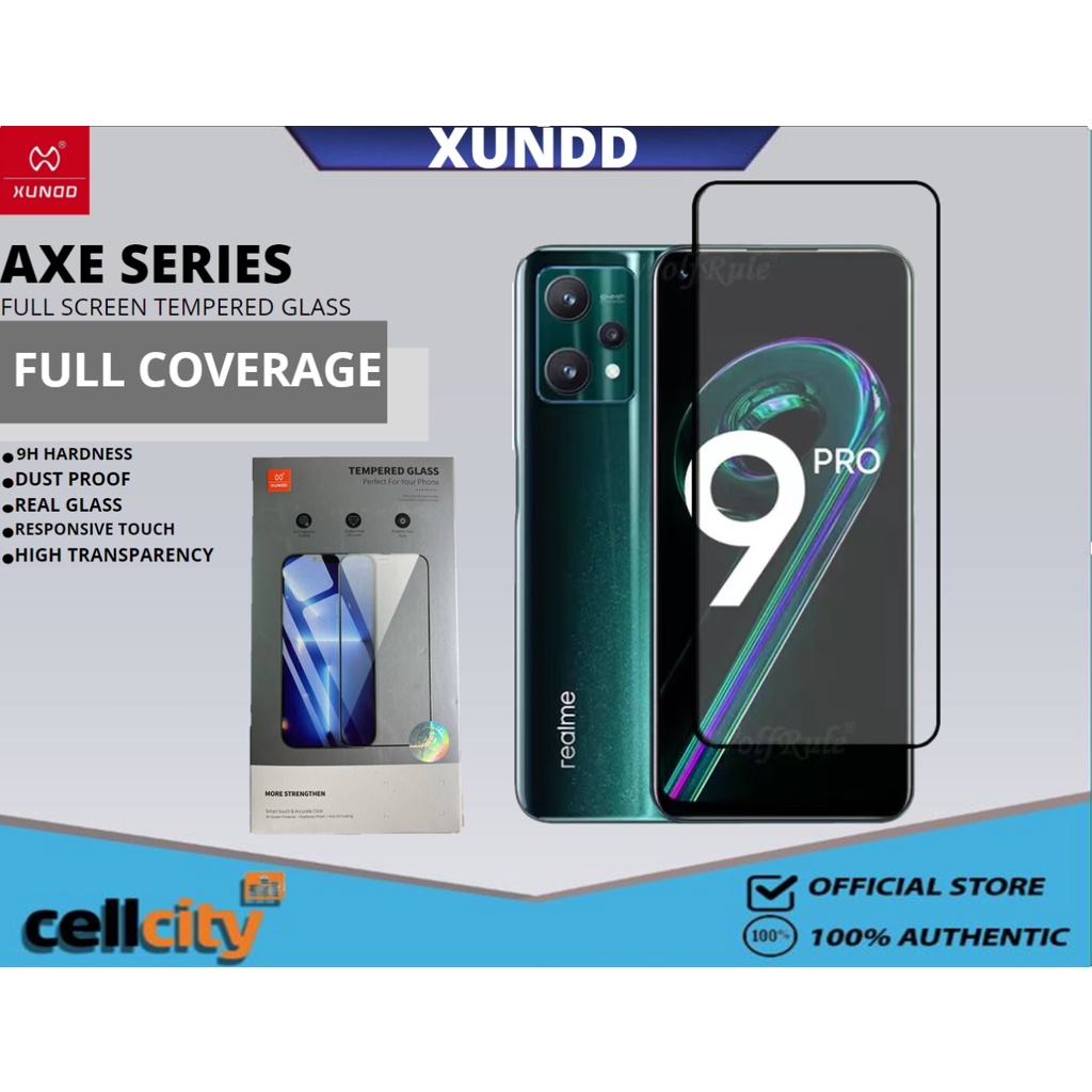 REALME 10 / REALME 9 PRO PLUS XUNDD AXE Series FULL Tempered Glass ...
