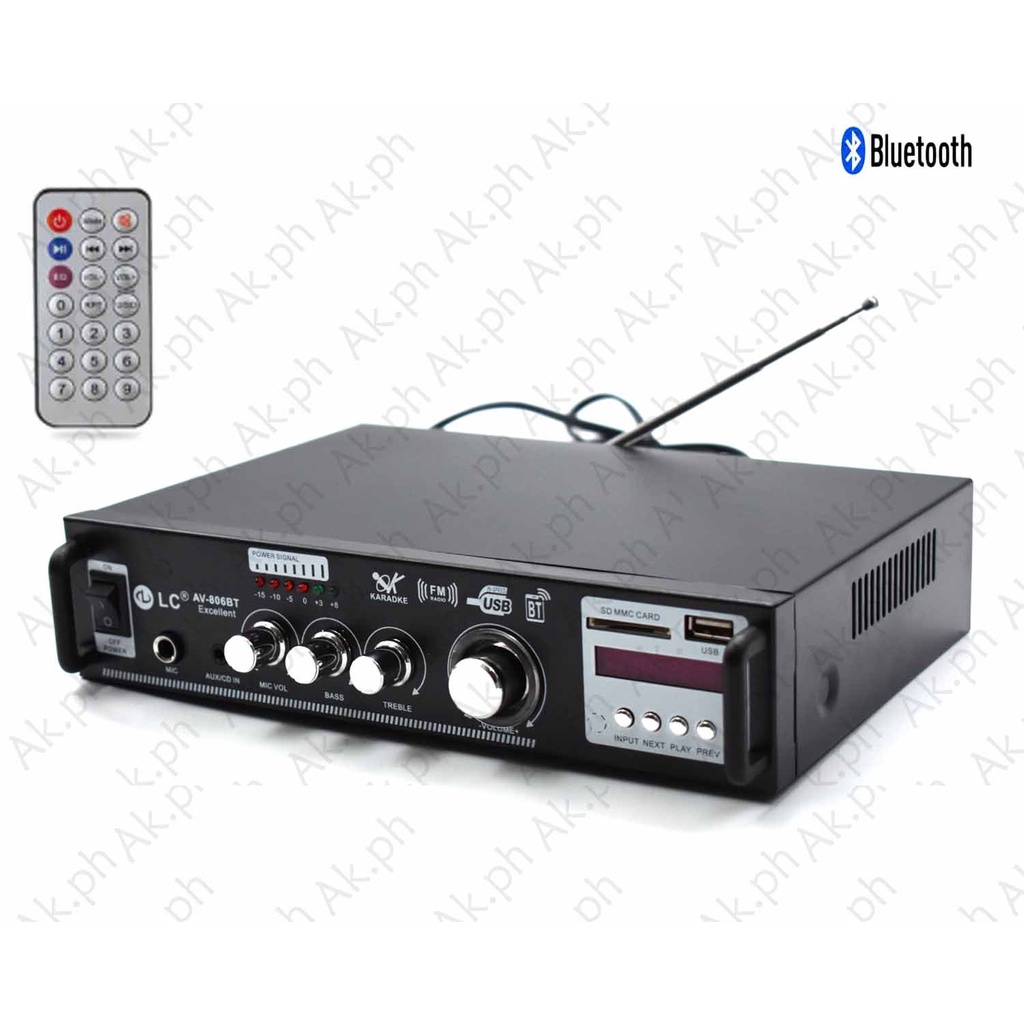 AMPLIFIER Bluetooth Radio ISO Connector WITH Remote AV806 | Shopee ...