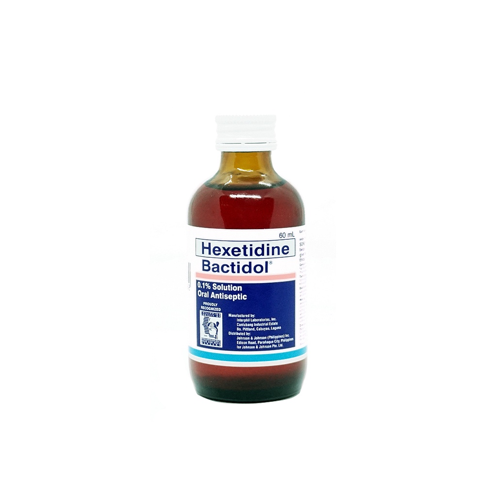 Bactidol Hexetidine 60ml 0.1% Solution Oral Antiseptic | Shopee Philippines