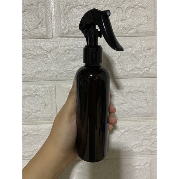 200ml Cylindrical Amber with Black Trigger: Mist Spray | Shopee Philippines