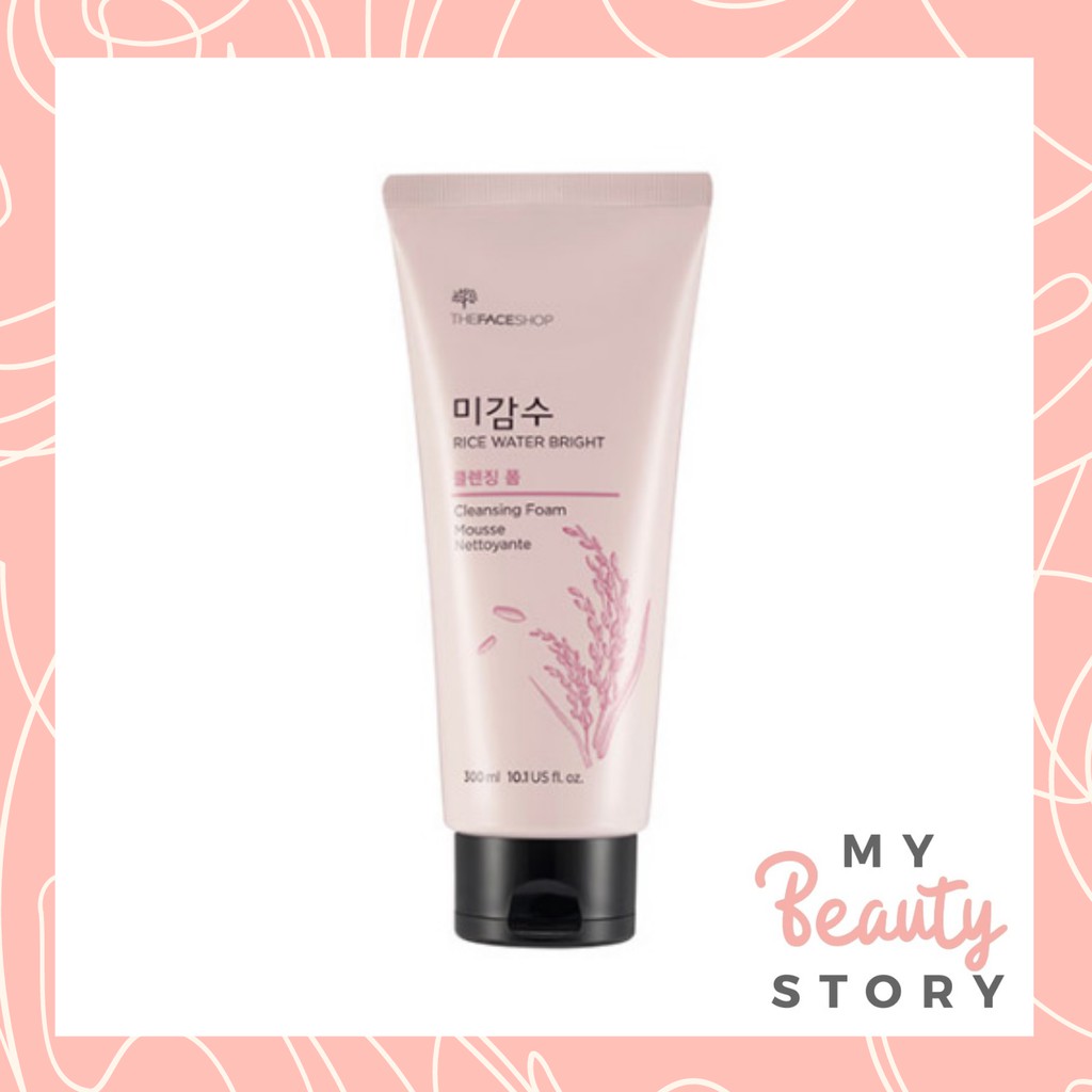 The Face Shop Rice Water Bright Facial Foaming Cleanser (Cleansing Foam ...