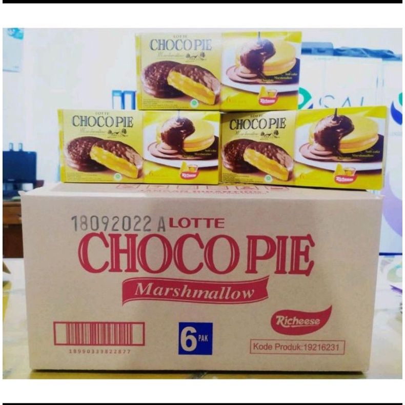 Lotte Chocopie 168 gr Cheese 6P | Shopee Philippines