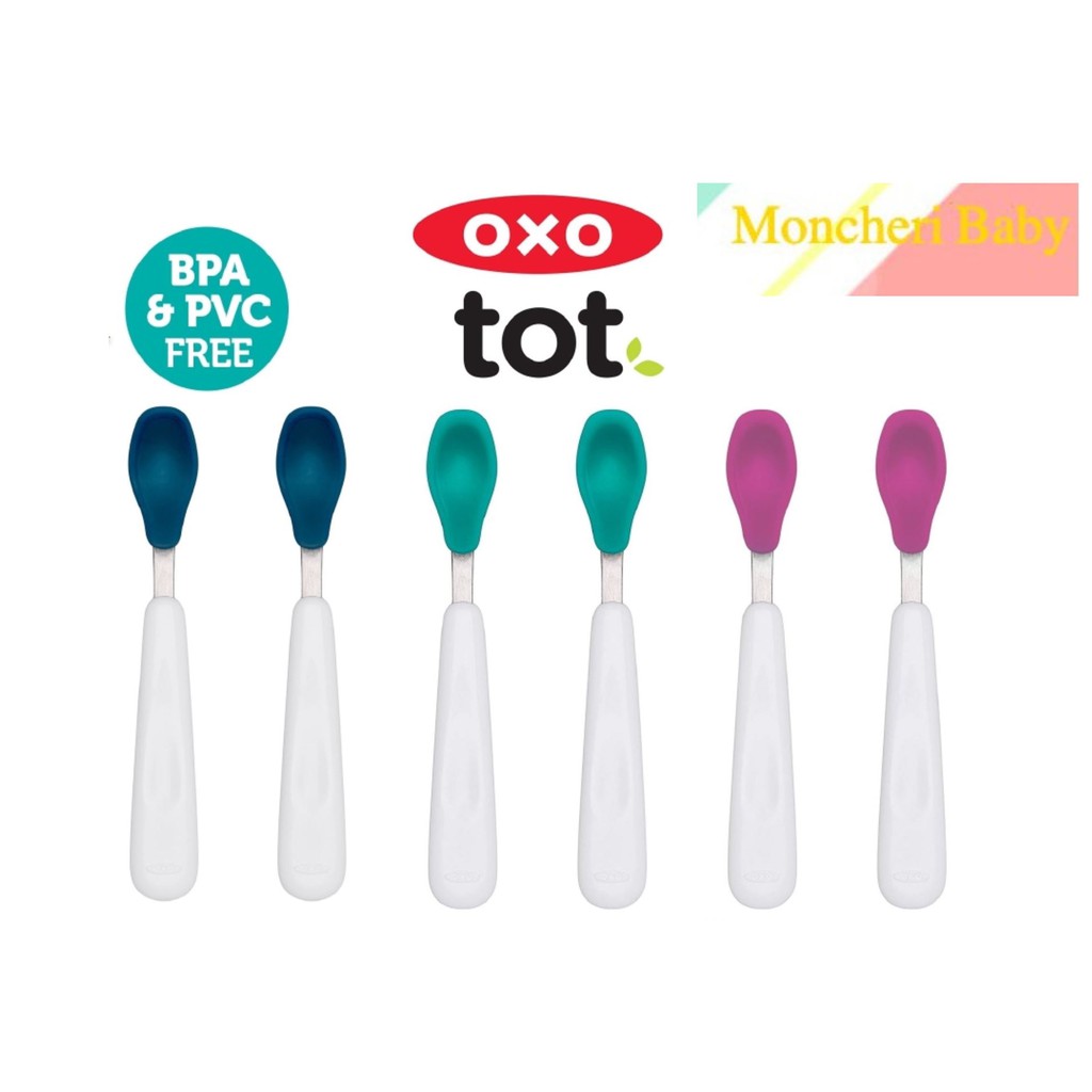 OXO Tot Feeding Spoon Set (2pcs/pack) | Shopee Philippines